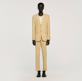 Sandro Veste de costume classique en lin