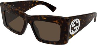 Gucci Cat-Eye Oversize Sonnenbrille mit braunen Gl&auml;sern - - Accessories - Damen - Braun - 53 MM