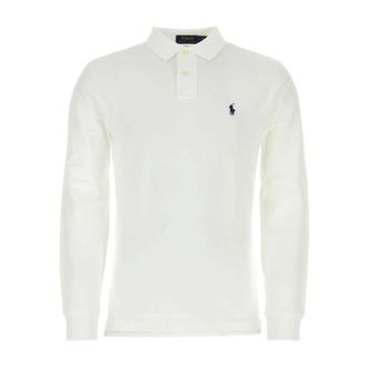 Polo Ralph Lauren Homme, Tops, Blanc, Taille: 2XL Polo &agrave; Manches Longues