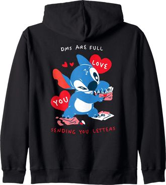 Disney Stitch Valentines Day DMs Full, Sending You Letters Kapuzenjacke