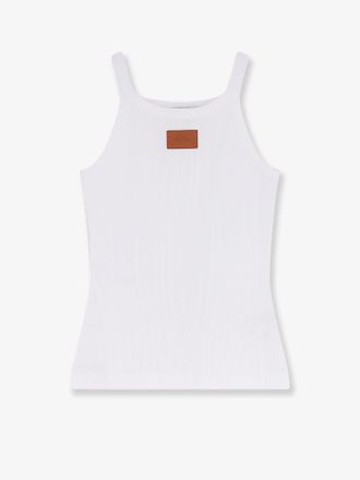 Fendi Ribbed cotton tank top - FENDI - gender_Woman