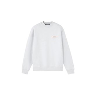 Jacquemus Homme, Sweatshirts et sweats &agrave; capuche, Gris, Taille: S Le SweaT-shirt Gros Grain
