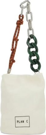 Plan C Plan C, Femme, Sacs, Blanc, Taille: ONE Size Bucket Bag