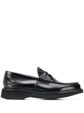 Green George classic slip-on loafers - Noir