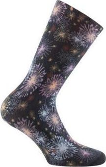 Kindy Mi-chaussettes imprim&eacute;es feu dartifice viscose de bambou