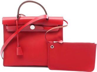 Hermès sac à main Herbag Zip PM (2019) - Rouge