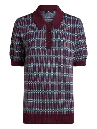 Etro polo en jacquard - Rouge