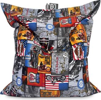 Happers Happers - Big Pouf Imprim&eacute; Route 66 Route 66