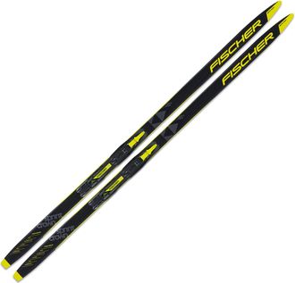 Fischer Kinder Langlaufski Set Klassik Sprint Crown/BDG Tour Step-IN JR IFP Schwarz-Gelb 100 cm (L&auml;nge)