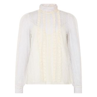 Red Valentino Femme, Blouses et Chemises, Beige, Taille: 40 FR Blouse &agrave; Manches Longues