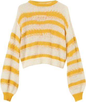 Twinset Femme, Pulls, Multicolore, Taille: 38 FR Pulls en coton rayés