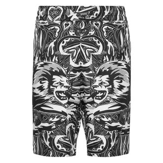 Philipp Plein Homme, Shorts, Noir, Taille: XL Silk Cool Kid Shorts Tribal Circus