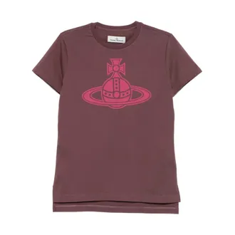 Vivienne Westwood Homme, Tops, Violet, Taille: 3XL Orb Print T-shirt