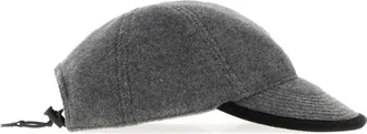Miu Miu Womens Grey Flannel Baseball Cap Grigio Cappelli E Fasce Per Capelli Hat