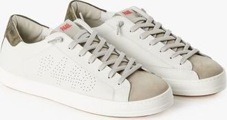 P448 John Leder -Sneaker - Weiß