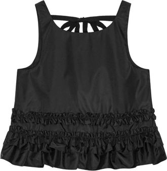 Ganni Femme, Blouses et Chemises, Noir, Taille: 34 FR Duchesse Nylon Frill Top