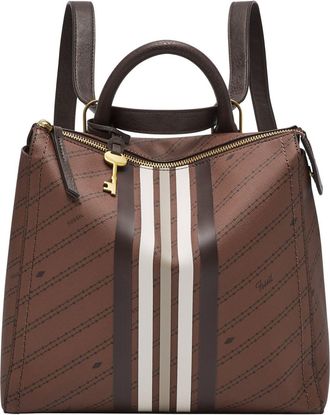 Fossil Parker Kleiner Rucksack aus braunem Leder für Damen ZB1587199