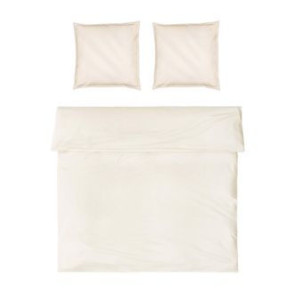 M&ouml;ve Luxury Bettw&auml;sche-Set 200x200 cm + 2 * 80x80 cm aus 100% Baumwolle, Champagne