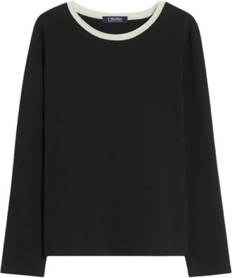 Max Mara Femme, Tops, Noir, Taille: 38 FR T-shirt basique en maille