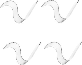 TOPBATHY 4 Stück Transparente Acryl Schuhaufsteller für High Heels Sandalen und Sneaker Platzsparend Vielseitig als Schuhregal und Ladendisplay für Zuhause und