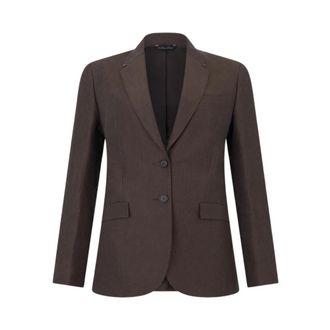 Brooks Brothers Cotton-Linen Blazer - - Jackets - Damen - Braun - S