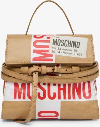 Moschino Kleine Handtasche Moschino Tie Me - Beige