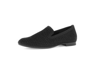 Gabor Damen Slipper, Frauen Slip On,schluepfschuhe,Loafer,Slip-ons,Freizeitschuhe,modisch,Mokassins,Halbschuhe,schwarz (Glitter),37.5 EU / 4.5 UK