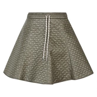 Moncler Minirock mit Blumenmuster und Steppung - - Skirts - Damen - Gr&uuml;n - 2XS