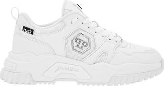 Philipp Plein Low-Top Sneaker - Lo-Top Turnschuhe Hexagon - Gr. 35 (EU) - in Wei&szlig; - f&uuml;r Damen