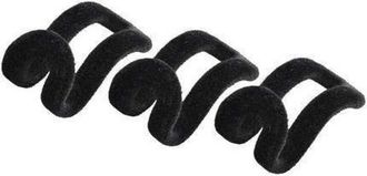 Fackelmann 61255 Verbindungshaken f&uuml;r Kleiderb&uuml;gel 4,5x2,5cm 3 St&uuml;ck aus ABS, Schwarz, 4,5 x 2,5 x 2 cm