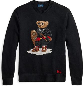 Polo Ralph Lauren Homme, Pulls, Noir, Taille: XL Polo Bear Crewneck Sweater