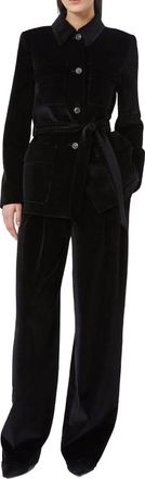 Max Mara Wide-Leg Cotton Trousers - Black
