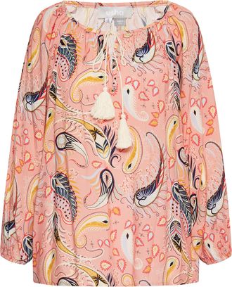 Usha Blusenshirt Damen Rosa Mehrfarbig