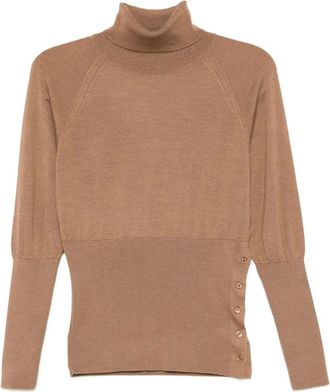 Simone Rocha haut ajusté à col montant - Marron