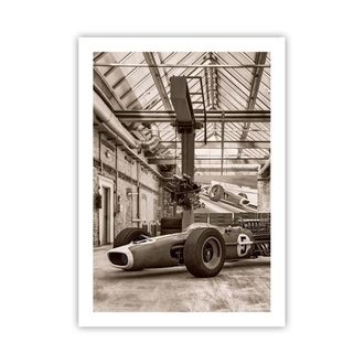 Arttor Wandposter Art Prints 50x70cm Poster ohne Rahmen Formel 1 Rennen Retro K&uuml;che Wanddeko Bild Wand Kunstdruck Deko Wandbilder Dekoration Wohnzimmer Schla