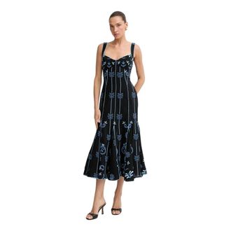 Charo Ruiz Ibiza Naia Midikleid - - Dresses - Damen - Schwarzk - S