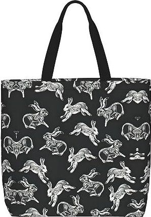 Generic Lapin Sac A Main Femme Grand Sacs De Courses L&eacute;ger Sac Cabas Pour Gym Shopping Plage