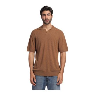 Closed Kurz&auml;rmeliges Terry-Polohemd - - Tops - Herren - Braun - XS