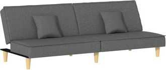 vidaXL Schlafsofa Dunkelgrau Stoff - Vidaxl