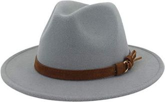 Generic Chapeau large avec boucle de ceinture r&eacute;glable pour homme et femme - Casquette r&eacute;versible translucide, gris, Taille unique