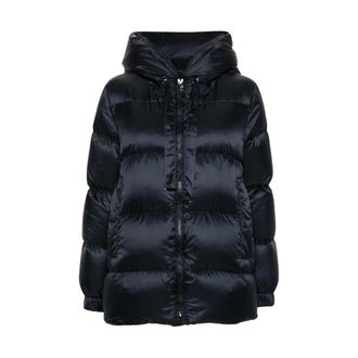 Max Mara Femme, Vestes, Bleu, Taille: 38 FR Veste L&eacute;g&egrave;re Matelass&eacute;e &agrave; Capuche