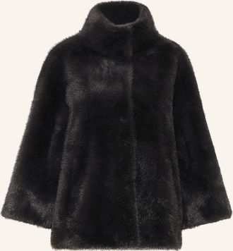 Juvia Kunstpelz-Jacke Fedora grau