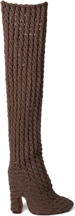 Isa Boulder bottes en maille - Marron