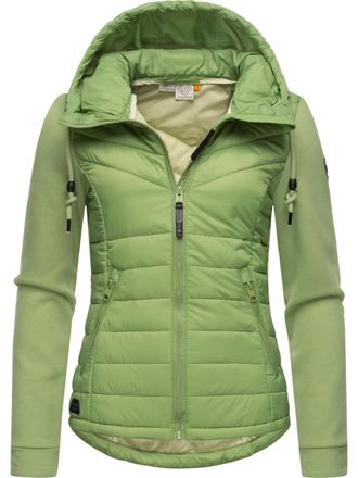 Ragwear Damen Übergangsjacke leichte Steppjacke kurz mit weichen Ärmeln und Kapuze Lucinda Light Green24 Gr. L