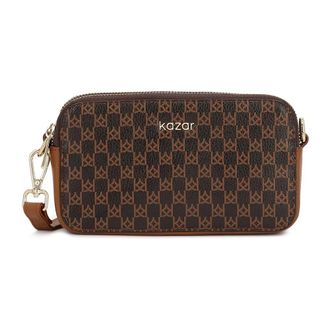 Kazar Kazar braune Handtasche aus gemustertem Leder - - Bags - Damen - Braun - ONE SIZE