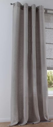 Kutti Heimtextilien &Ouml;senschal Metis 100% Leinen Blickdicht Vorhang Gardine grau Breite 140 * H&ouml;he 245 cm (1 St&uuml;ck)