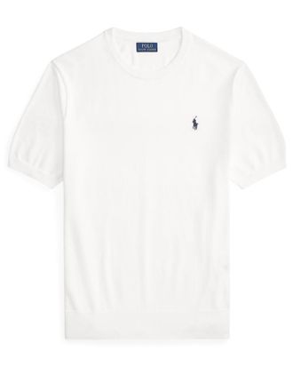 Ralph Lauren Strickshirt aus Baumwolle mit Logo-Aufn&auml;her in