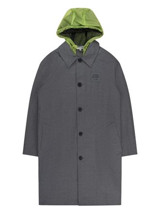 Opening Ceremony trench en laine &agrave; capuche - Gris