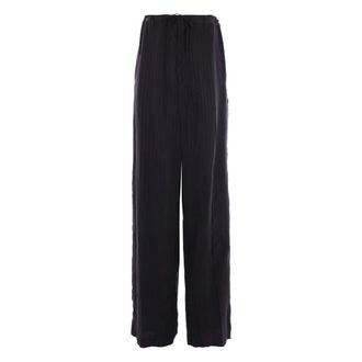 Balenciaga Seiden & Nylon Schwarze Hose - - Trousers - Damen - Schwarzk - S