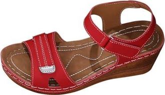 Generic Sandales compens&eacute;es respirantes et d&eacute;contract&eacute;es &agrave; bout ouvert pour femme - &Eacute;l&eacute;gantes - Couleur unie - Polyvalentes - Confortables - L&eacute;g&egrave;res - Sandale